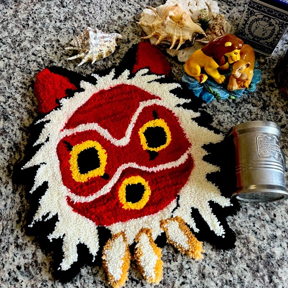 Handmade | Wall Decor | Princess Mononoke Mask Mini Custom Rug | Poshmark